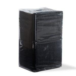 Caprice Ultrasoft Cocktail Napkins BLACK Quilted - Packware