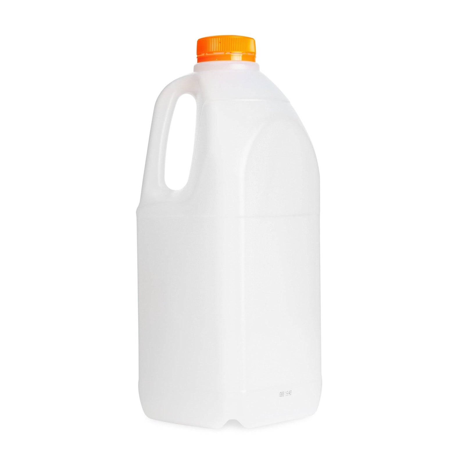 2 Litre HDPE Plastic Natural Square Bottle 38mm Tamper Evident Lids ...