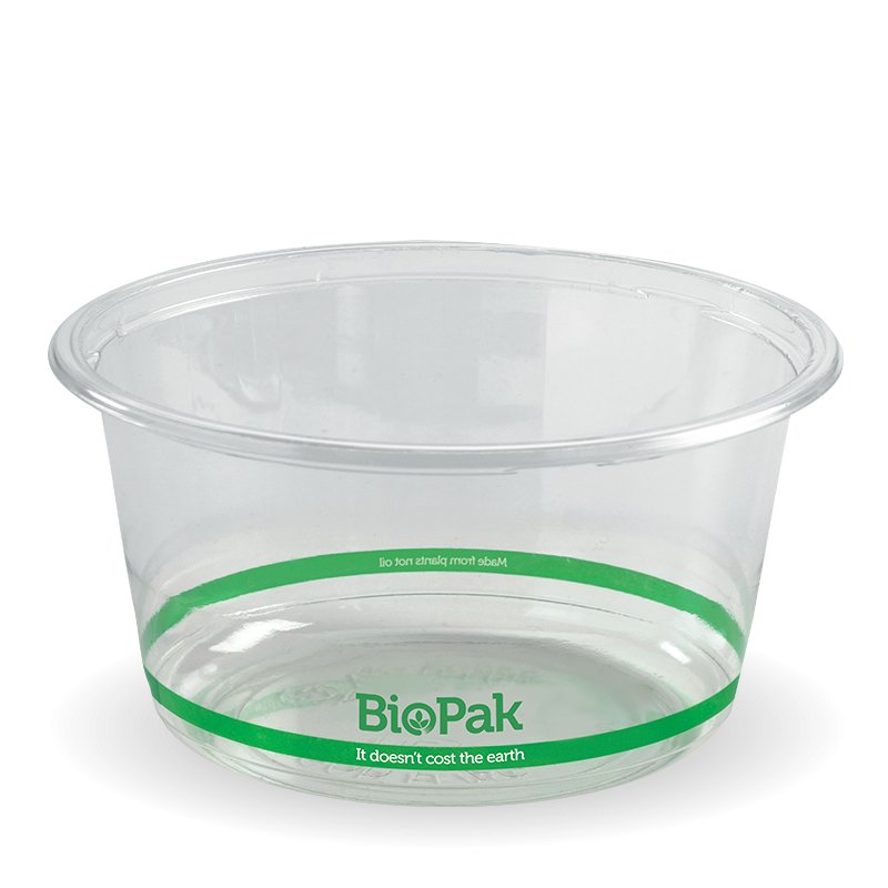 700ml Clear Wide Bowls - Eco-Friendly Ingeo™ Bioplastic - Packware