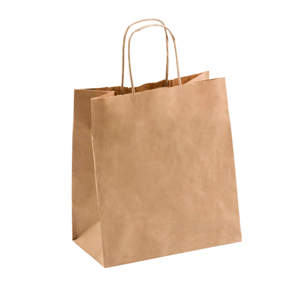Large Paper Twist Handle Bag - 305x305x175 (Uber Eats Size) | Qty 250 ...