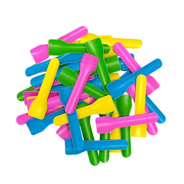 PAPER GELATO SPOONS 4" 95mm- MIXED COLOURS 6000/CTN - Packware