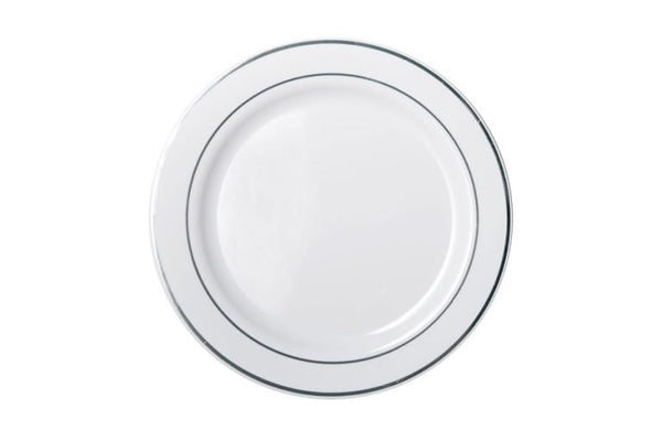 Buy 260mm Heavy Duty Dinner Plate with Silver Lining in Melbourne ...