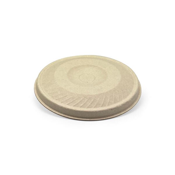 Bagasse Lid-90mm Flat Cup Lid /Natural 1000pc/ctn - Packware