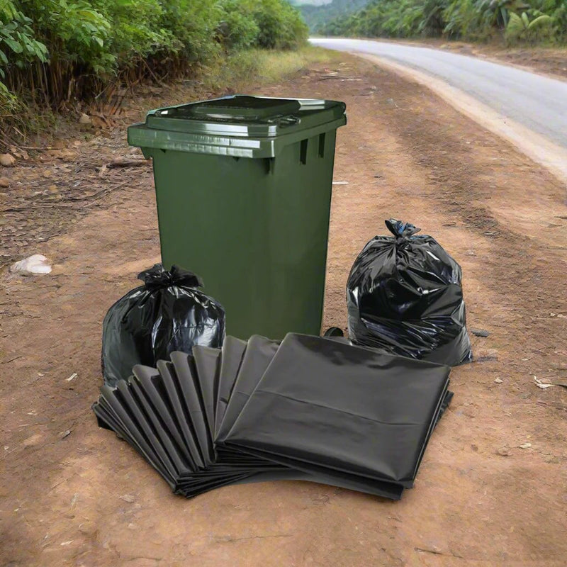 Garbage Bags -Heavy Duty-Black-240 Ltr-100 Pieces - Packware