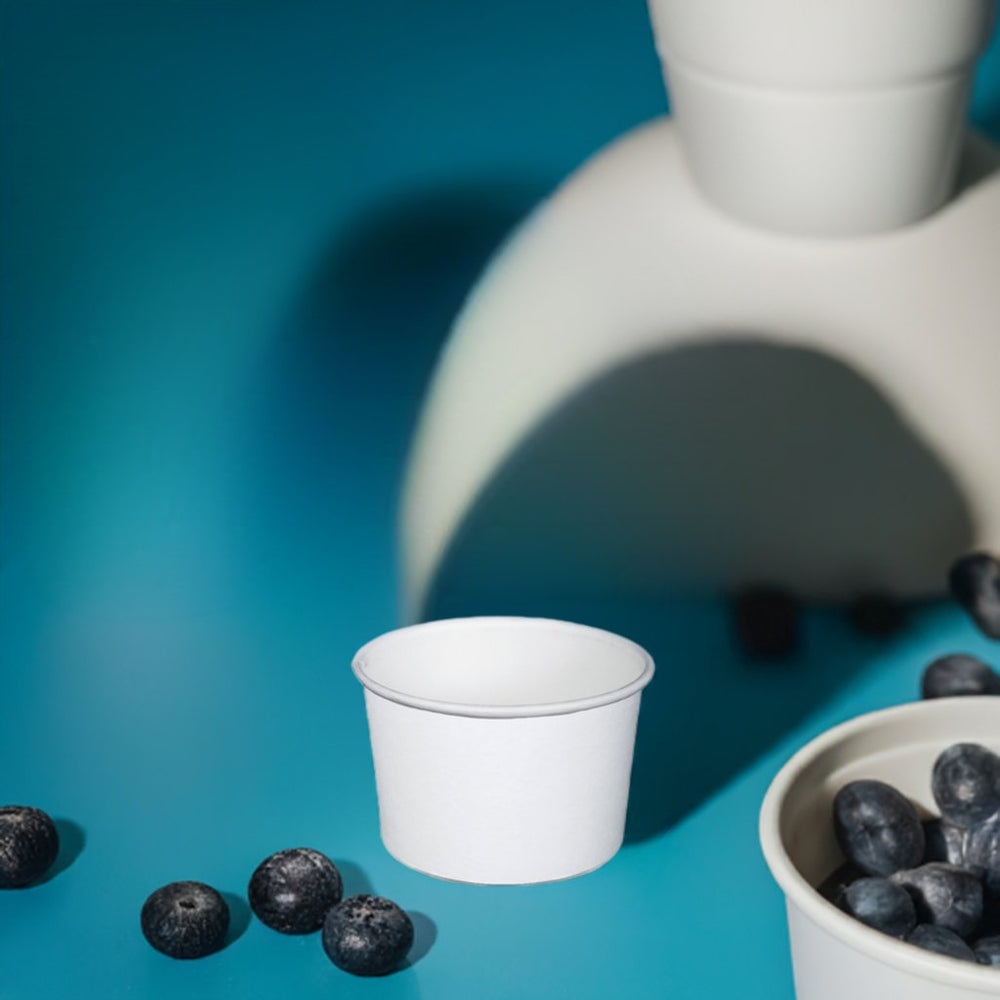 Ice Cream Cups | Poly-Lined Bowls - 3oz/ 88.7ml White - Packware