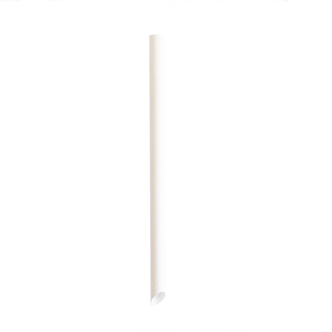paper straw jumbo -plain white 2500pc/ctn - Packware