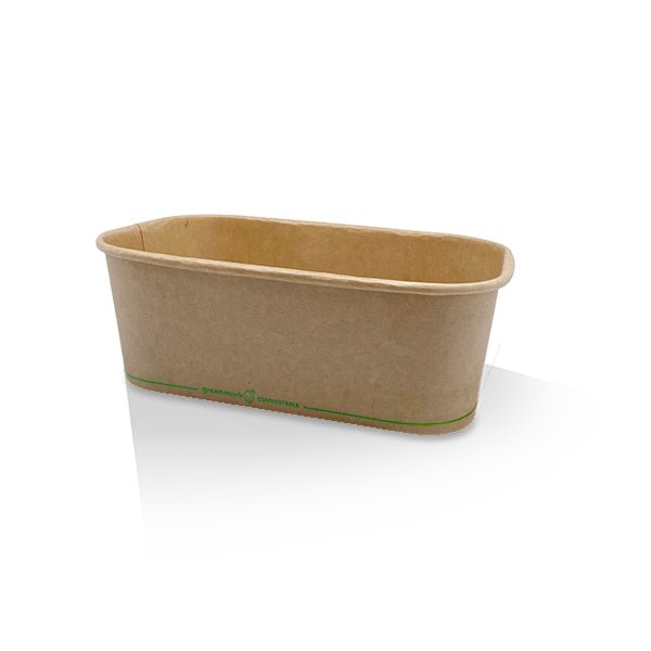 PLA Coated Kraft Rectangular Container 750ml 300pc/ctn - Packware