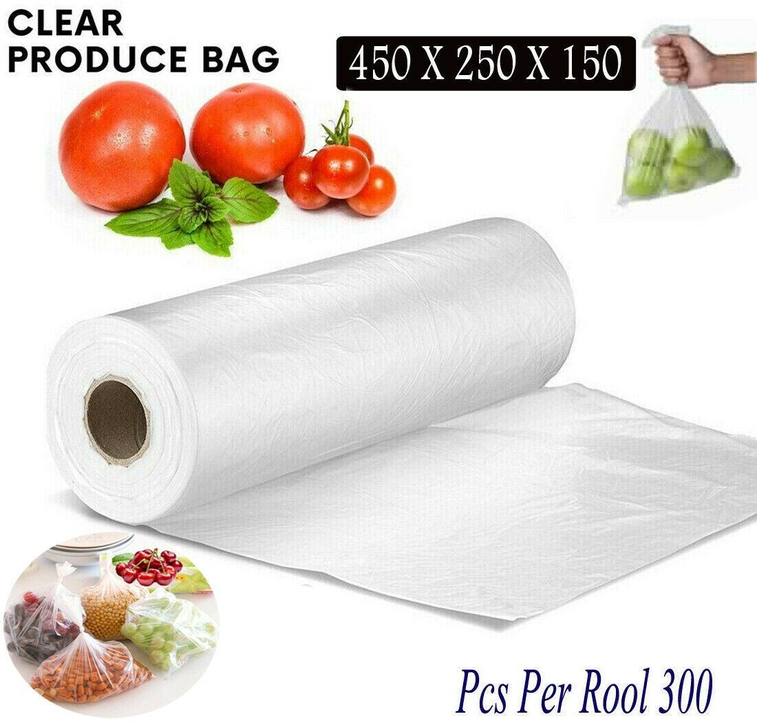 Produce Rolls 450mm x 250 x 150mm, - 6 rolls per box- 300 Bags Per Roll ...