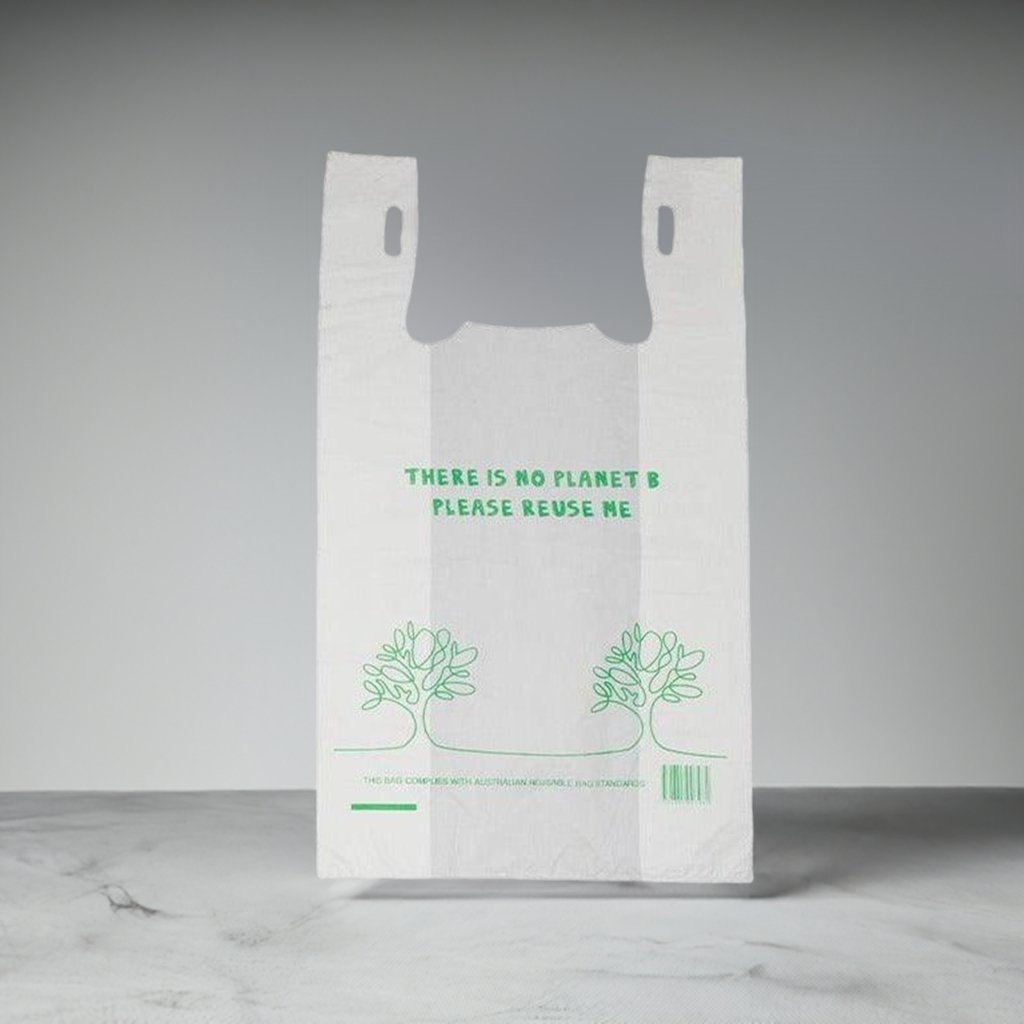 Reusable Recyclable Plastic Shopping Bags Singlet Eco Friendly Grocery ...