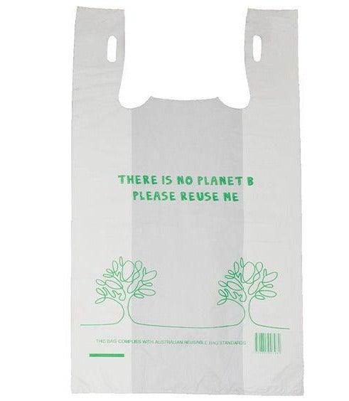 Buy Reusable Recyclable Plastic Shopping Bags – XL Singlet Carry Bag in ...