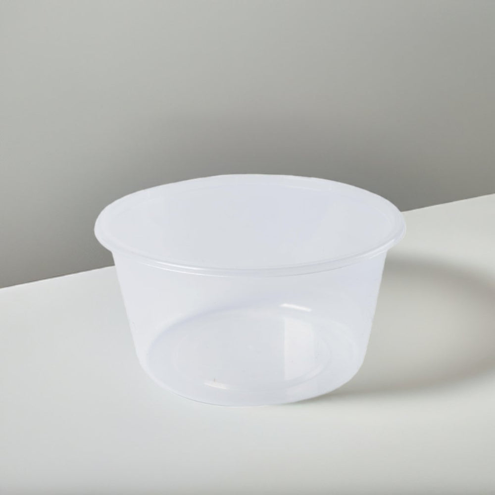 440ml Round Plastic Takeaway Containers - 500 PCS | GENFAC - Packware