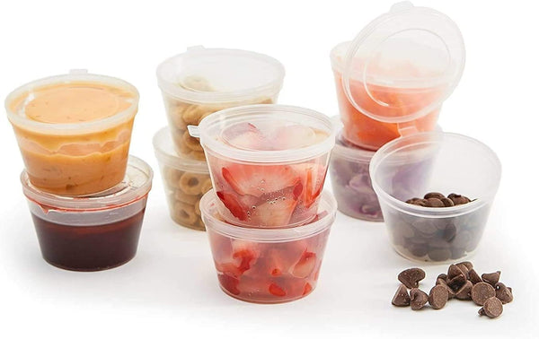 35ml Sauce Plastic Containers with Hinged Lid - Packware