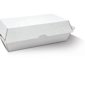 Snack Box - Large / White Corrugated / Plain 200pc/ctn - Packware