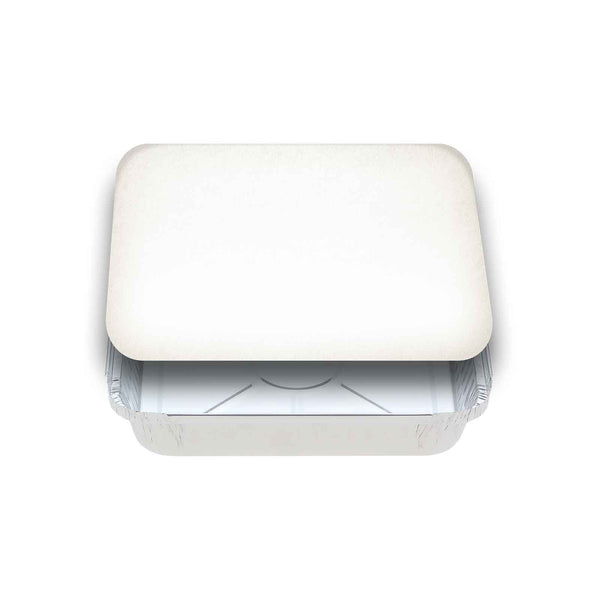 White Board Lid to suit 7223 Foil Containers (200 per pack) - Packware