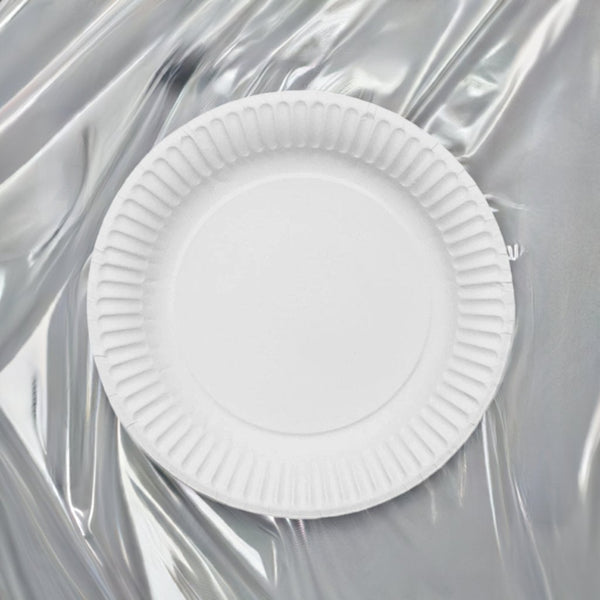 White Paper Plates 9-Inch/225mm - Carton of 500- Packware - Packware